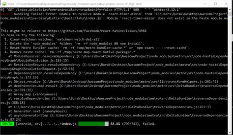 the development server returned response error code 500