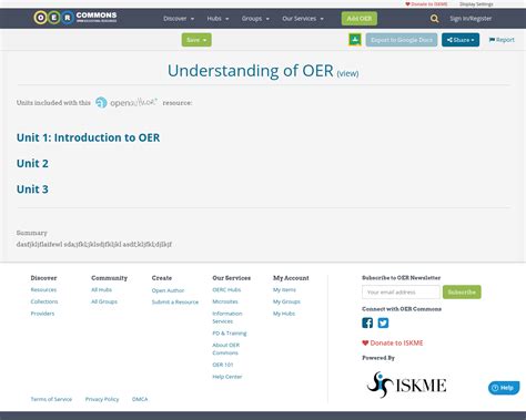 Understanding Of Oer Oer Commons