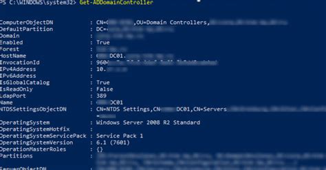 get addomaincontroller getting domain controllers info via powershell