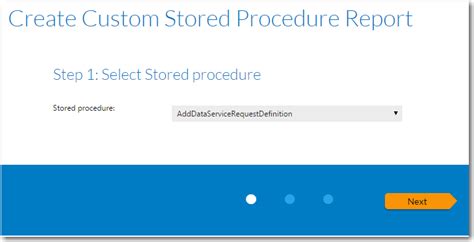generating a custom stored procedure report