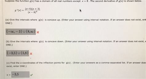 solved suppose the function g x has a domain of a real n