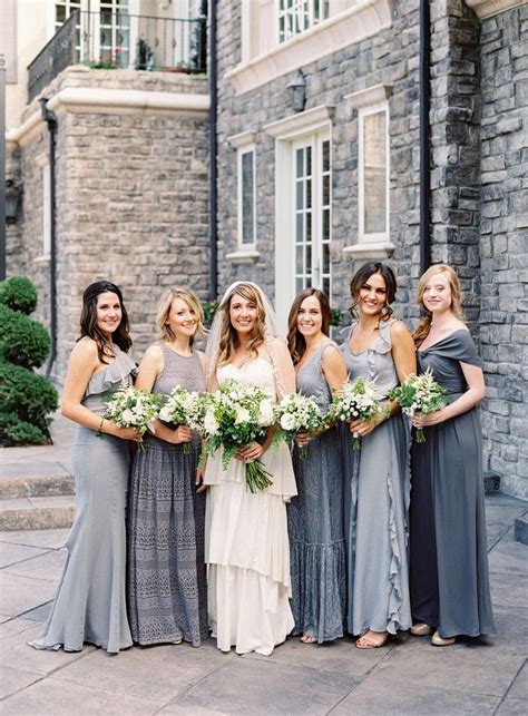 Mismatched Bridesmaids Dress Awesome Slate Blue Mismatch Bridesmaid