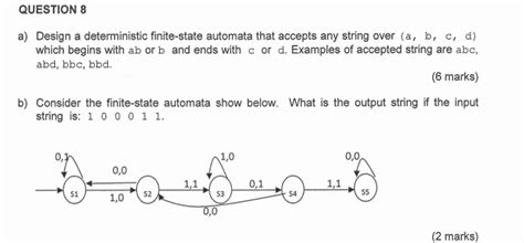 Solved A Design A Deterministic Finite State Automata That
