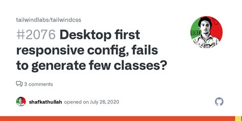desktop first responsive config fails to generate few classes · issue