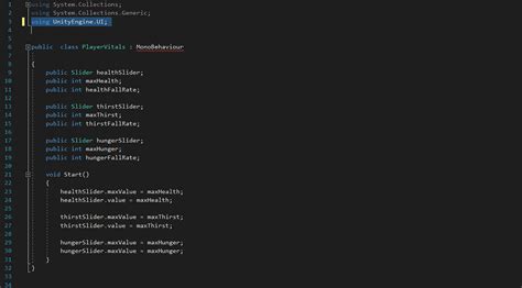 scripting problem sliders monobehaviour questions and answers unity
