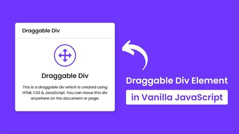 draggable div element in html css and javascript youtube