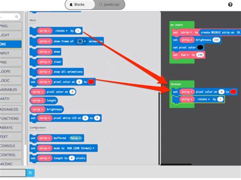 code with makecode neopixel spats with gemma and makecode adafruit