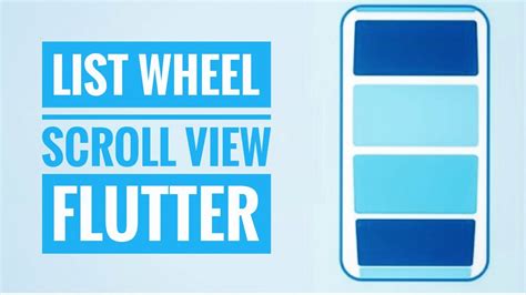 list wheel scrollview in flutter flutter tutorials flutter by