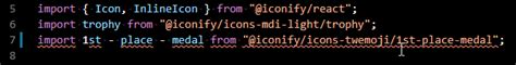 parsing error declaration or statement expected · issue 10 · iconify