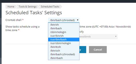 scheduled tasks shell setting plesk onyx documentation