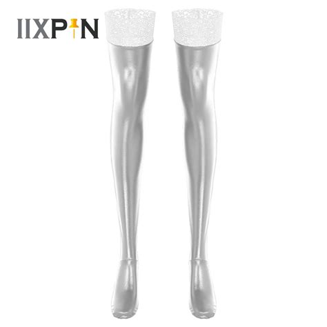 Faux Leather Dance Lingerie Hosiery Silicone Dance Lingerie Hosiery