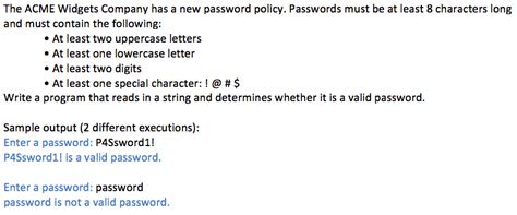 password must be at least 8 characters with uppercase letters