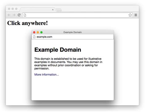 javascript popup window when user click anywhere on the page [jquery