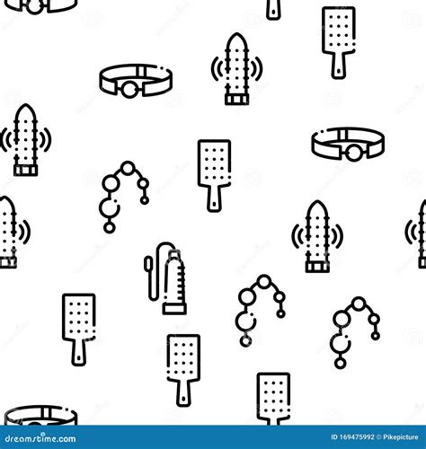 Intim Shop Sex Toys Seamless Pattern Vector Stock Vector Illustration