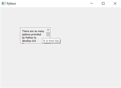 pyqt5 scrollable label setting tool tip duration to