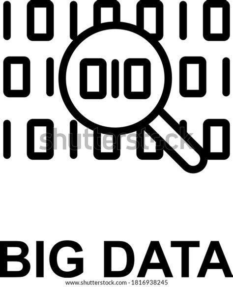 Big Data Analysis Icon Big Data Stock Vector Royalty Free 1816938245