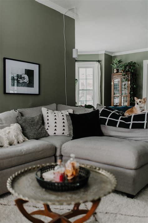 Sage Green Pink And Grey Living Room
