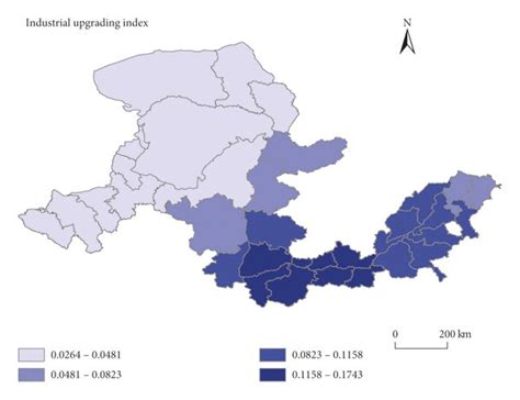 Spatial Distribution Of Regression Coefficient Of The Industrial