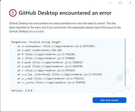 rangeerror invalid string length history can t be opened github