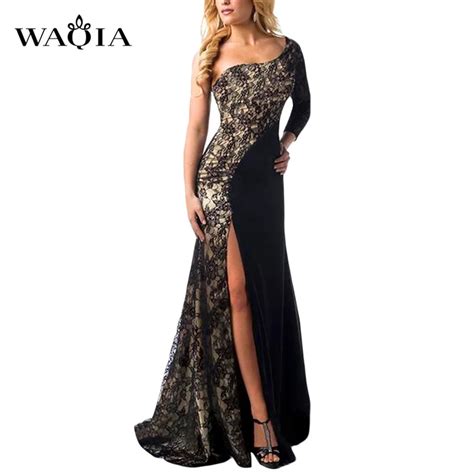 S 5xl New Fashion Sumer Dress Women Sexy Lace Stitching Long High Slits