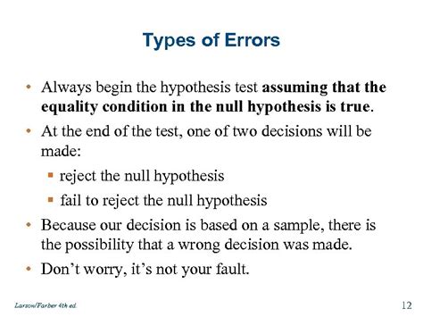 chapter 7 hypothesis testing with one sample larson farber