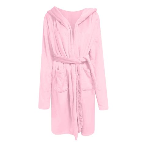 Xmmswdla Long Hooded Robes For Women Luxurious Plush Bathrobes With