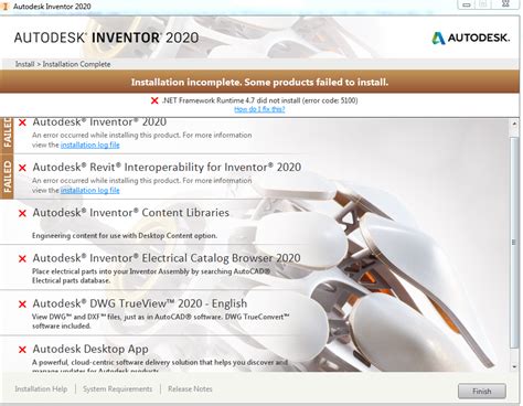 solved inventor 2020 installation failed autodesk community