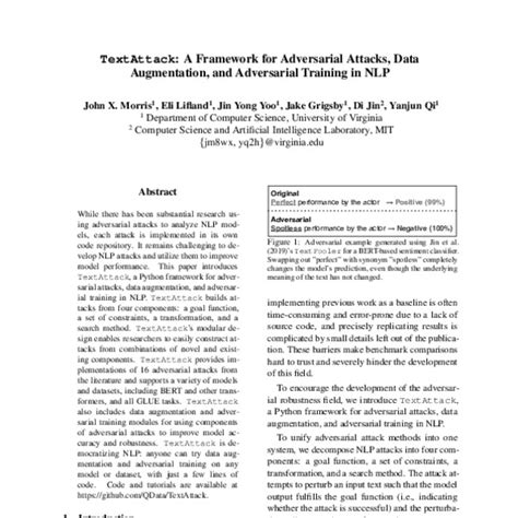 textattack a framework for adversarial attacks data augmentation and