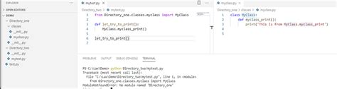 modulenotfounderror no module named directory one python help