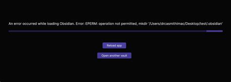 obsidian won t open eperm error warning help obsidian forum