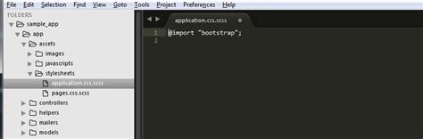 adding bootstrap to rails import command not working in application