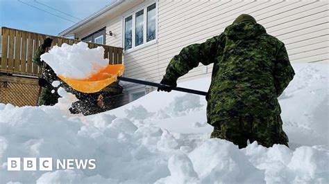 Troops Called In Amid Record Canada Snowfall Bbc News