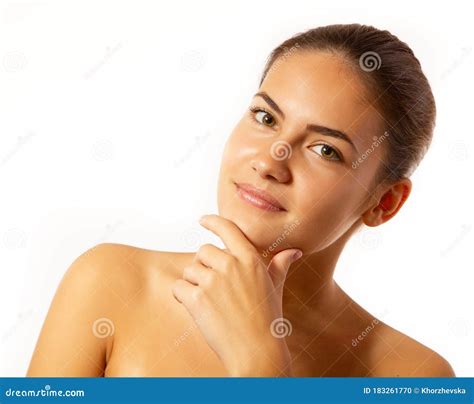 Beauty Feminine Portrait Of Female Face With Healthy Natural Skin
