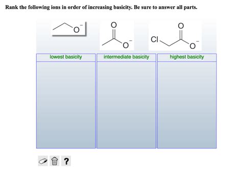 Solved Rank The Following Ions In Order Of Increasing