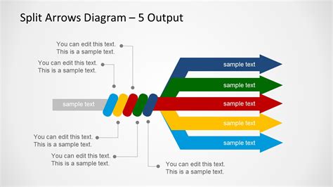 6183 02 split arrow diagram 4 slidemodel