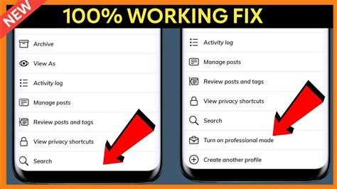 Fix Facebook Professional Mode Option Not Showing In Facebook Turn On
