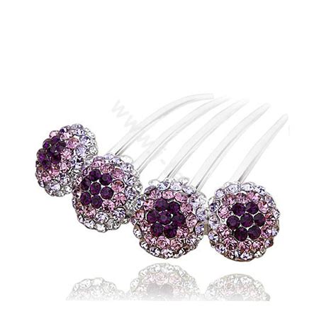 Buy Wholesale Elegant Hair Jewelry Rhinestone Crystal Ball Metal