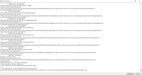installation error while installing tex live 2020 on windows 10 tex