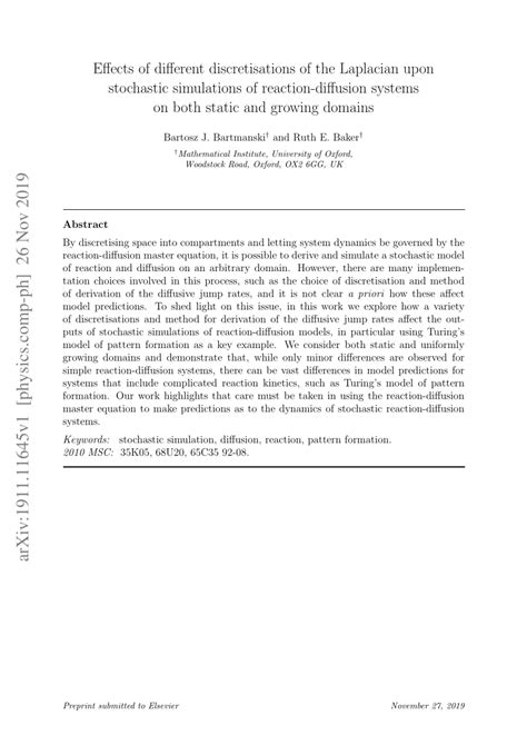 Pdf Effects Of Different Discretisations Of The Laplacian Upon