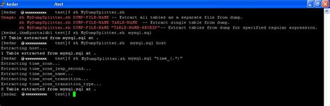 mydumpsplitter extract tables from mysql dump shell script experts