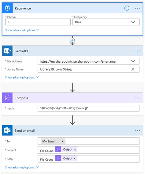 solved flow to count files in a sharepoint folder power platform