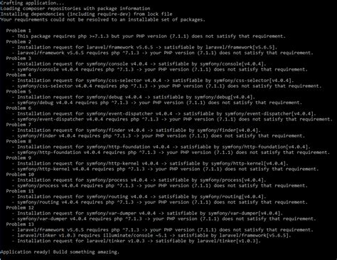 laravel installer php version problam for laravel 5 6