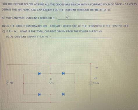 Solved For The Circuit Below Assume All The Diodes Are
