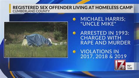Registered Sex Offender Living At Homeless Camp In Cumberland County
