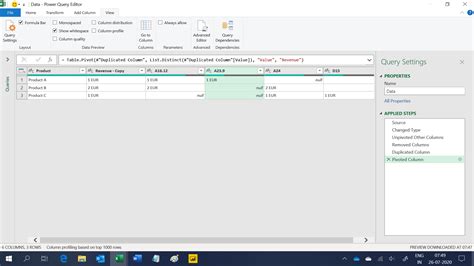 solved split values from multiple columns into rows microsoft power