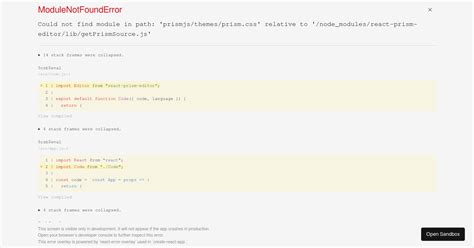 syntax highlighting with prismjs forked codesandbox