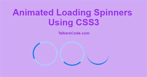 animated loading spinners using css3