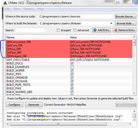 configuration incomplete error ocuured this message