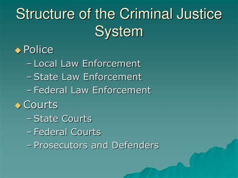 Ppt Introduction To The Criminal Justice System Powerpoint