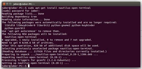 easily add open in terminal in ubuntu file manager context right